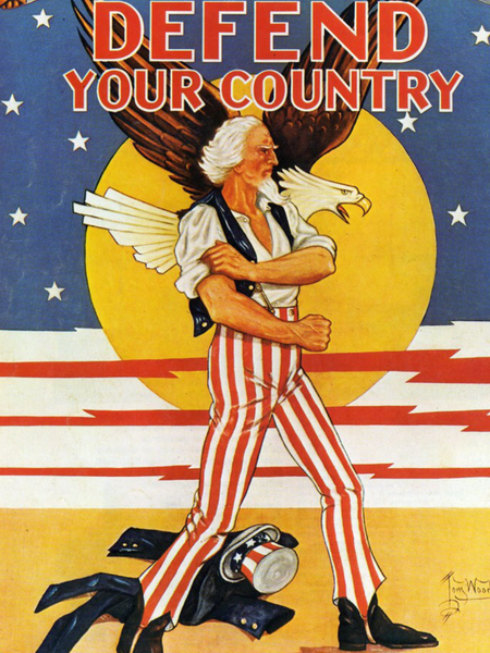 Coro Uncle Sam Patriotic Defend Our Country Vintage Costume Figural Pi ...