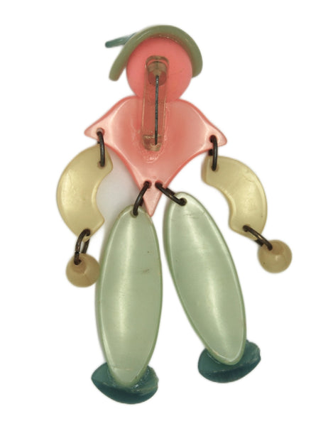 Coro Nylon Lucite Articulated Blue Boy Vintage Figural Pin Brooch ...