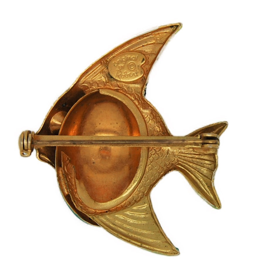 Original Robert Enameled Angel Fish Vintage Figural Costume Brooch ...
