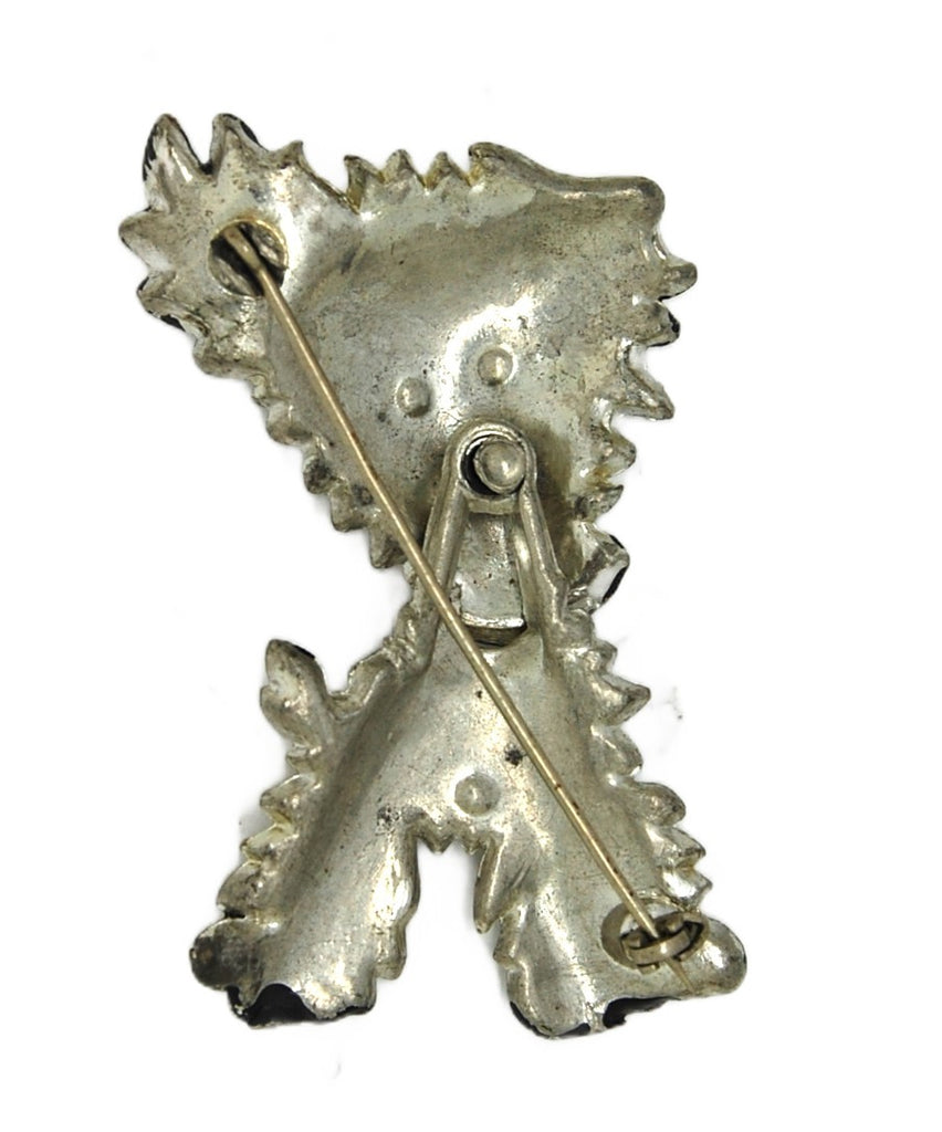 Spotted Nodding 1940s Terrier Scottie Dog Vintage Costume Pin Brooch ...