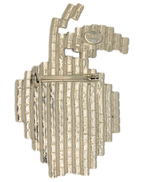 Bauer Big Crimson Pave Apple Vintage Figural Costume Pin Brooch – Mink ...