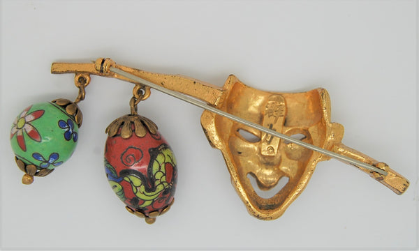 Rice Weiner Louis C Mark Mask Vintage Costume Figural Pin Brooch – Mink ...