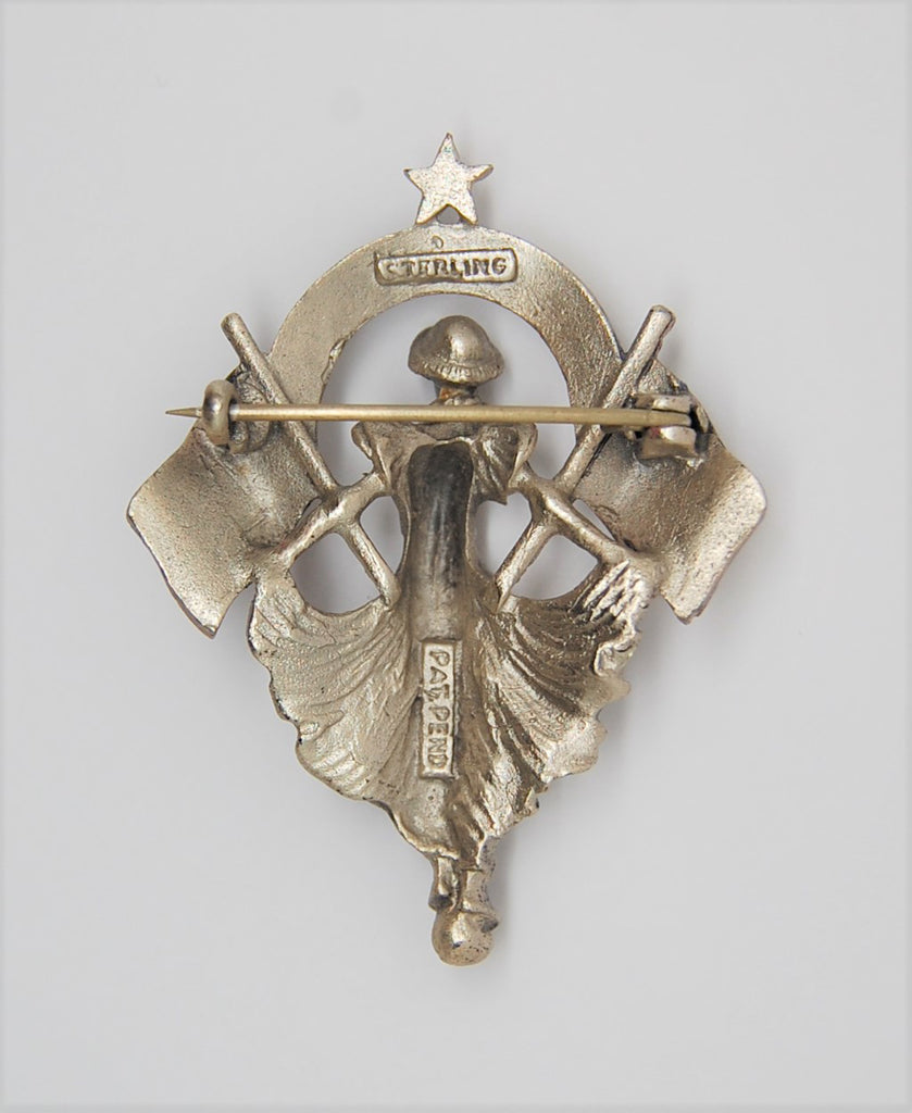 Miss Victory Lady Liberty WW2 Sterling Patriotic Figural Pin Brooch RA ...