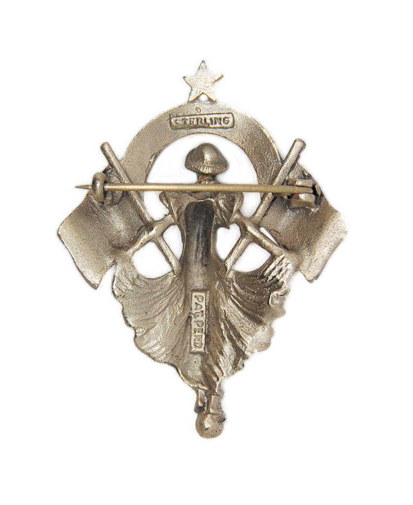 Miss Victory Lady Liberty WW2 Sterling Patriotic Figural Pin Brooch RA ...
