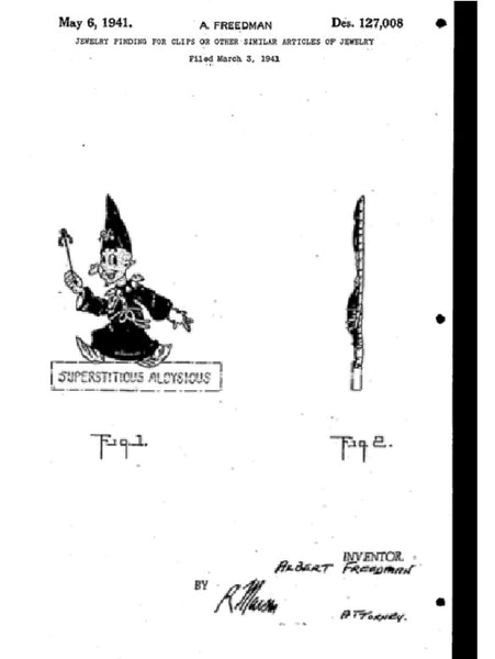 Accessocraft Patriotic Superstitious Aloysious Wizard WW2 Figural Pin ...