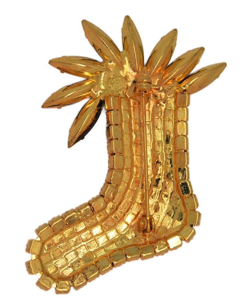 Vintage Stocking Rhinestone Crystal Pin Brooch – Mink Road Vintage ...