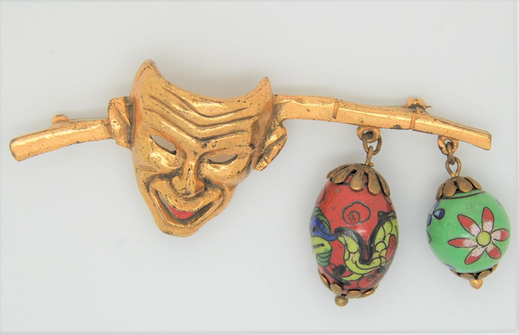 Rice Weiner Louis C Mark Mask Vintage Costume Figural Pin Brooch – Mink ...